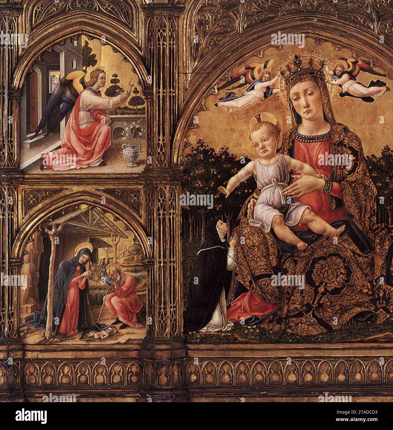 Triptych (detail) 1460s by Bartolomeo Vivarini Stock Photo - Alamy
