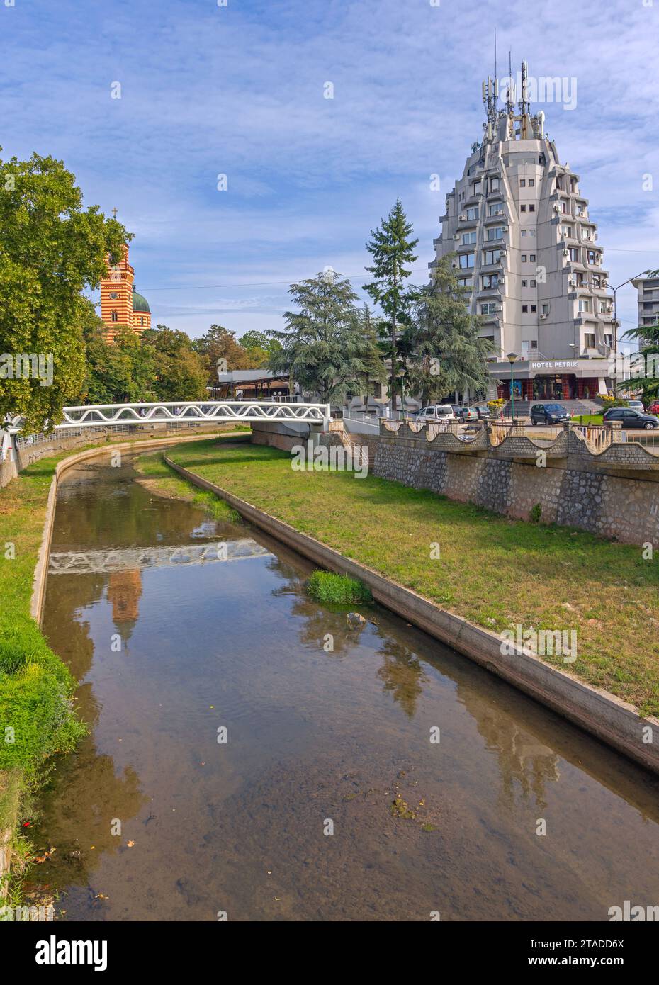 Paracin, Serbia - October 06, 2023: Crnica River and Old Concrete ...