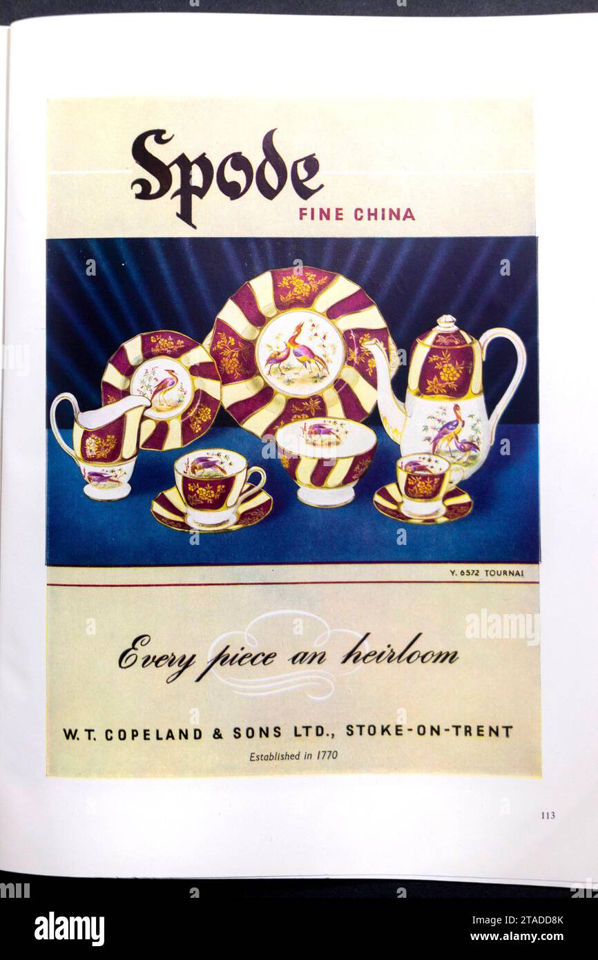 advert vintage 1950s spode pottery ceramics from stoke on trent in ...