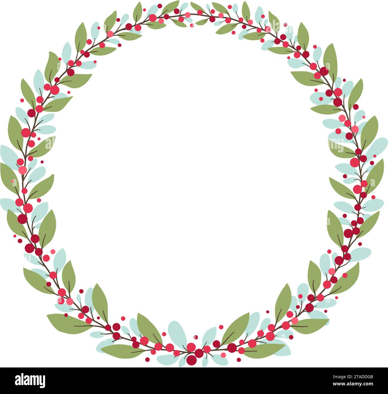 Christmas wreath made branches Stock Vector Images - Alamy