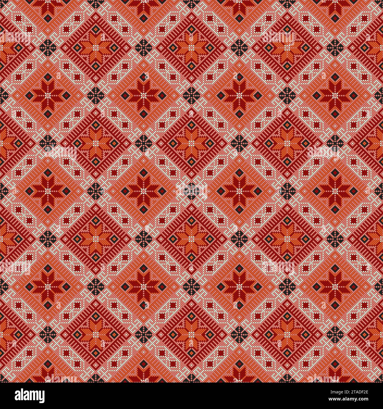 Traditional Georgian folk art embroidery vector pattern Stock Photo - Alamy