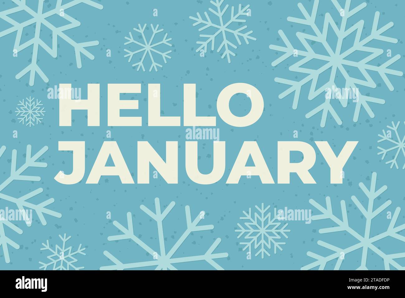 hello january text and snowflakes- vector illustration Stock Vector ...