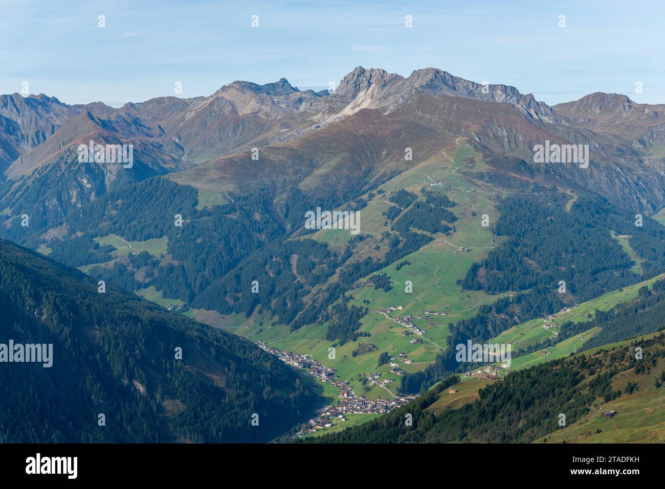 View onto Tux Valley from Mount Penken, Penkenjoch (2.095m ...