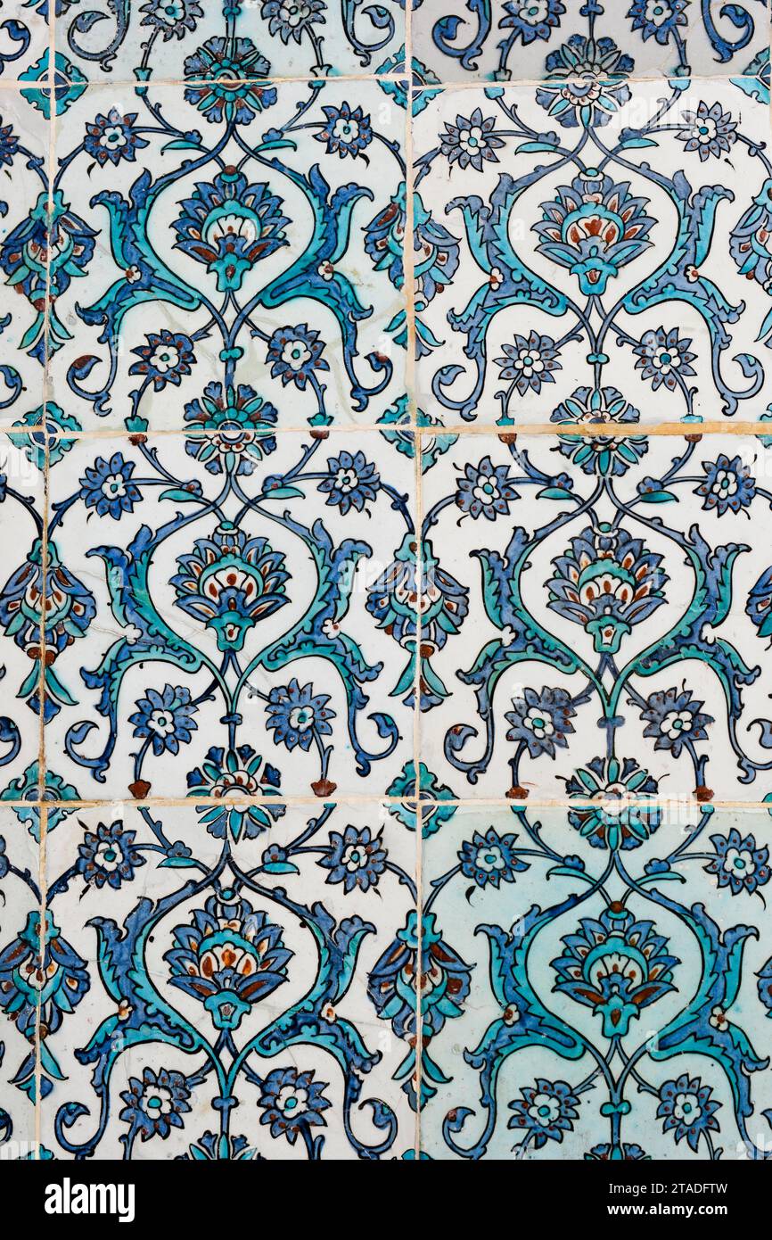 Beautiful ancient ottoman tiles Stock Photo - Alamy