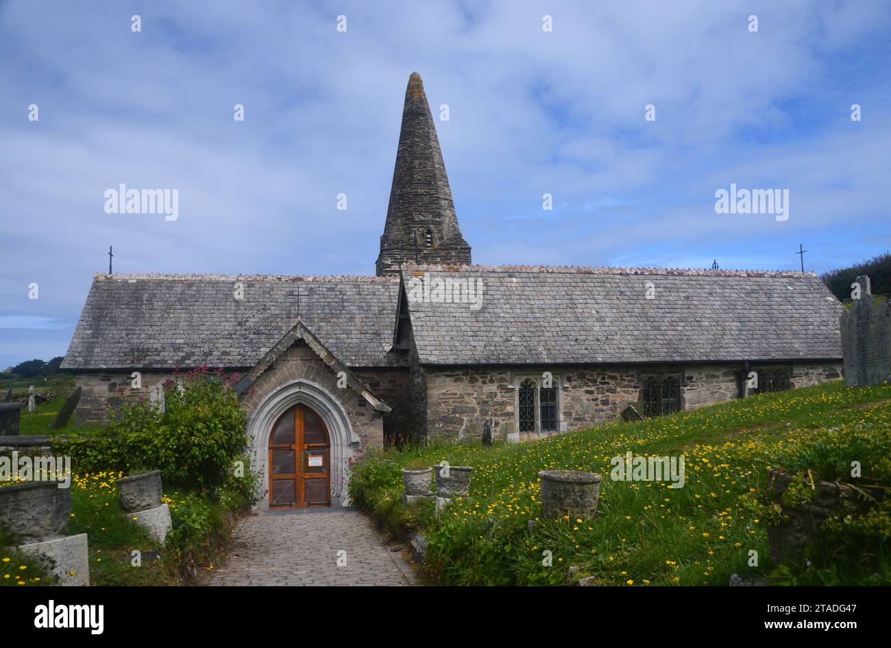 St Enodoc Church Trebetherick in the Parish of St Minver amongst the ...