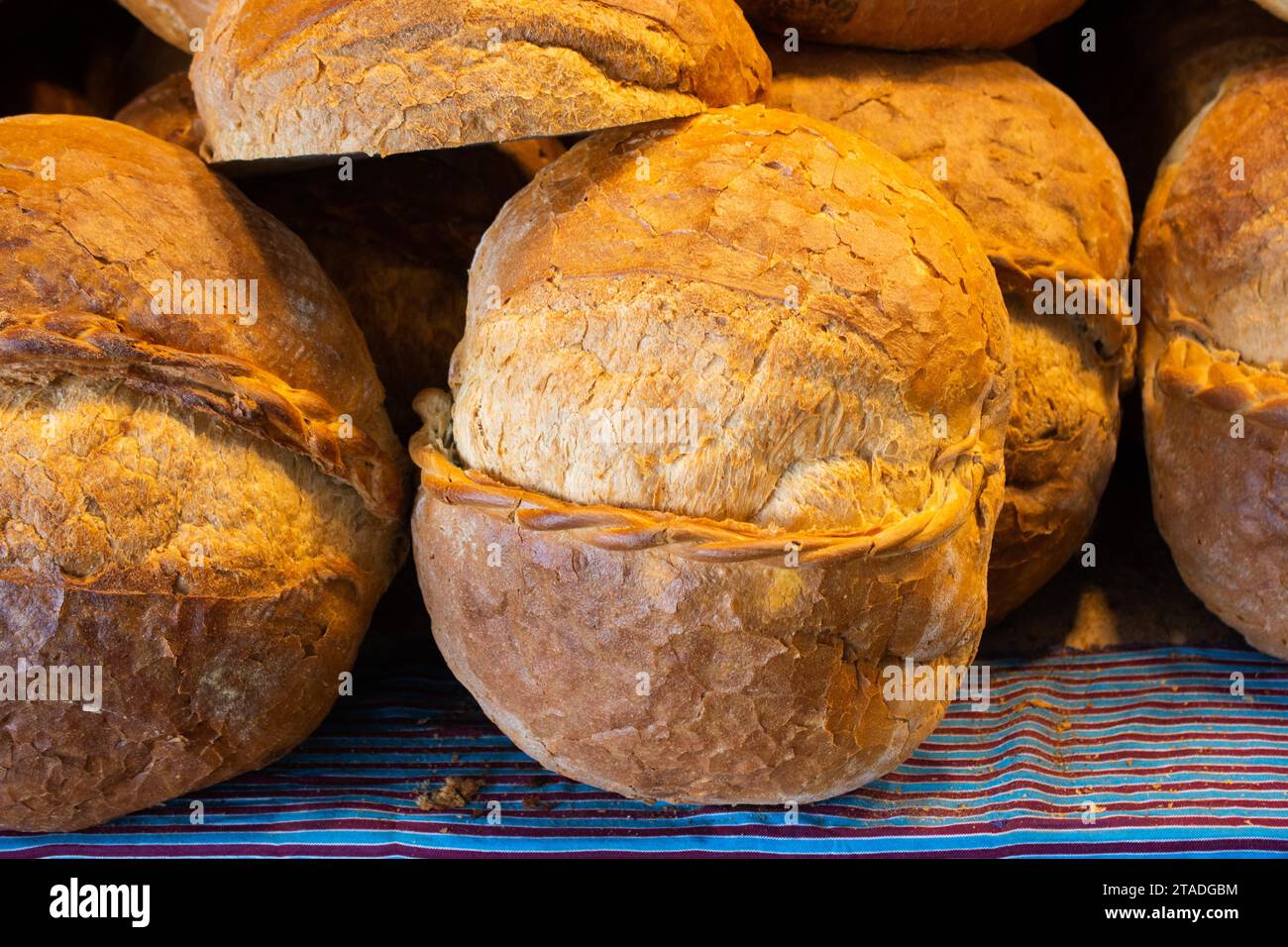 Traditional Turkish style made bread loaf Stock Photo - Alamy