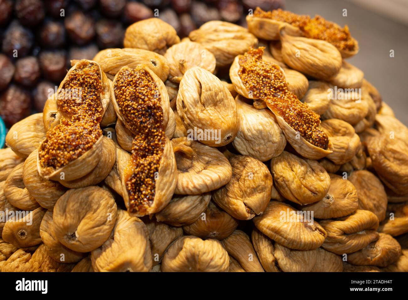 Dry fig fruit in the market in view Stock Photo - Alamy