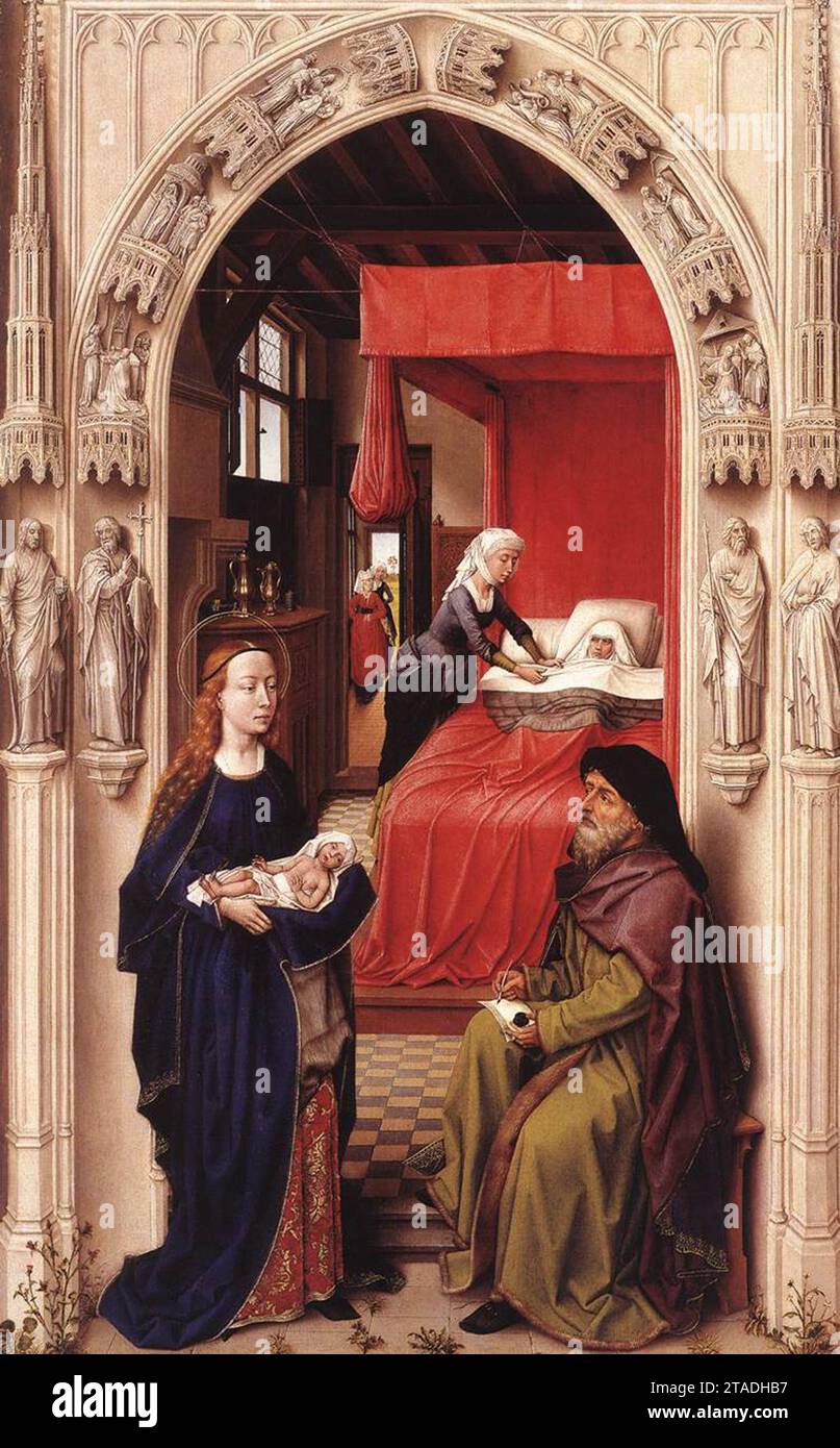 St John Altarpiece (left panel) 1455-60 by Rogier Van Der Weyden Stock Photo - Alamy