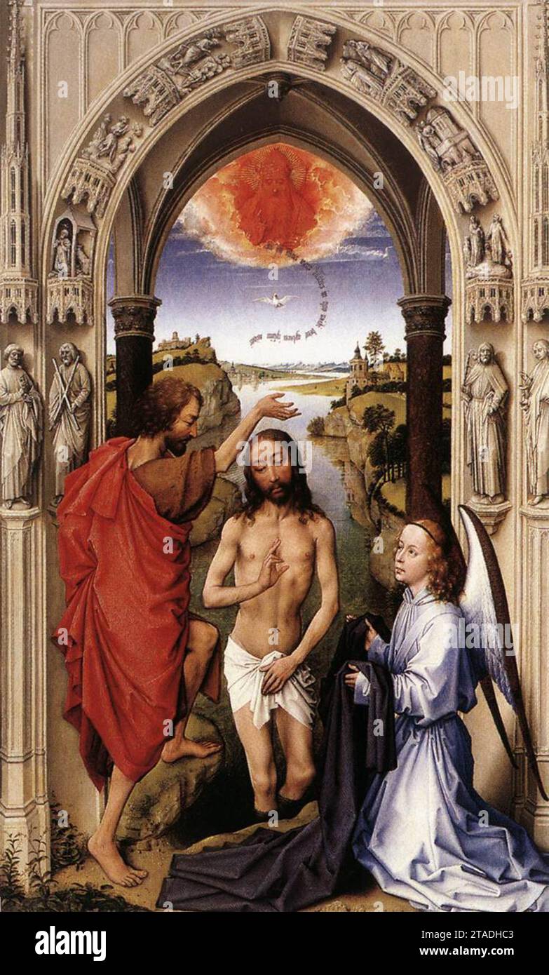 St John Altarpiece (central panel) 1455-60 by Rogier Van Der Weyden Stock Photo - Alamy