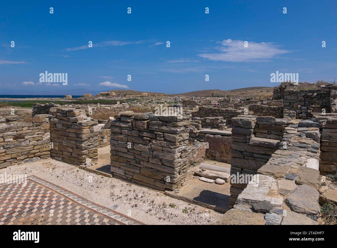 Ruins of the ancient city of Delos, UNESCO World Heritage Site ...