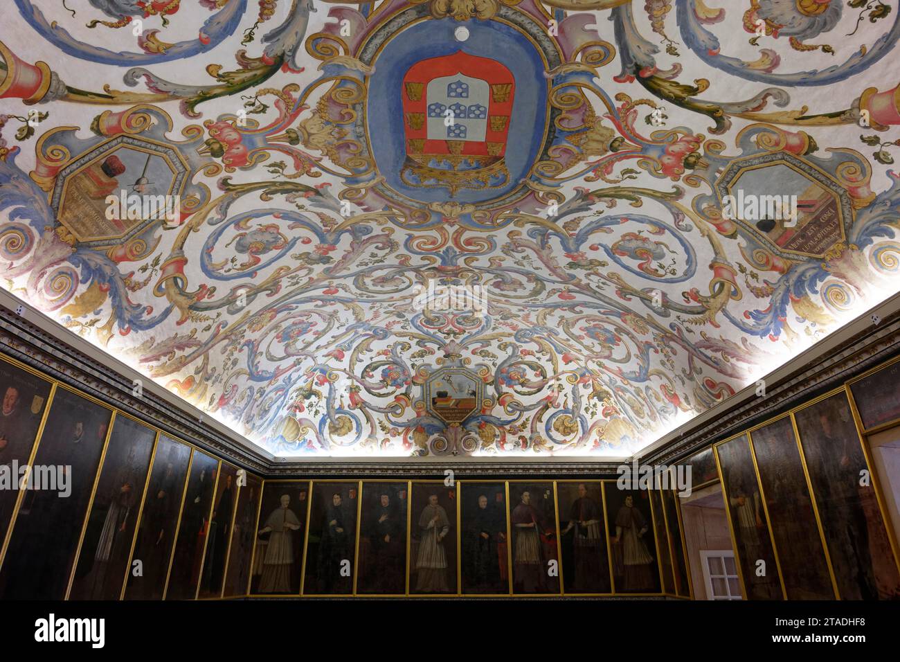Interior view, ceiling, Sala do Exame Privado (ex Rest Room King), University of Coimbra ...