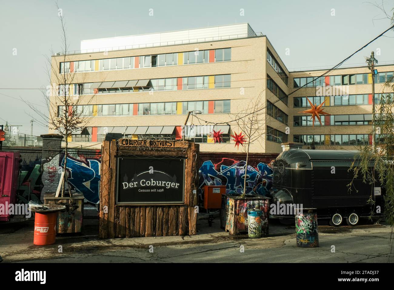 Local cultural project Bahnwaerter Thiel on the old abattoir site in ...