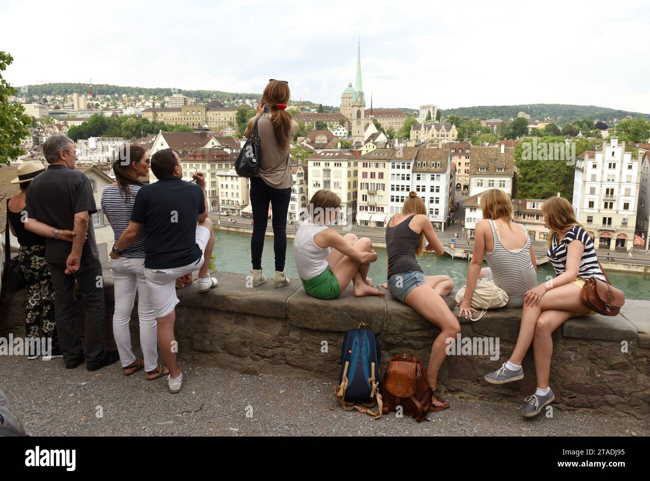 Zurich, Switzerland - June 03, 2017: People are looking at Zurich ... Zurich, Switzerland - June 03, 2017: People are looking at Zurich ...