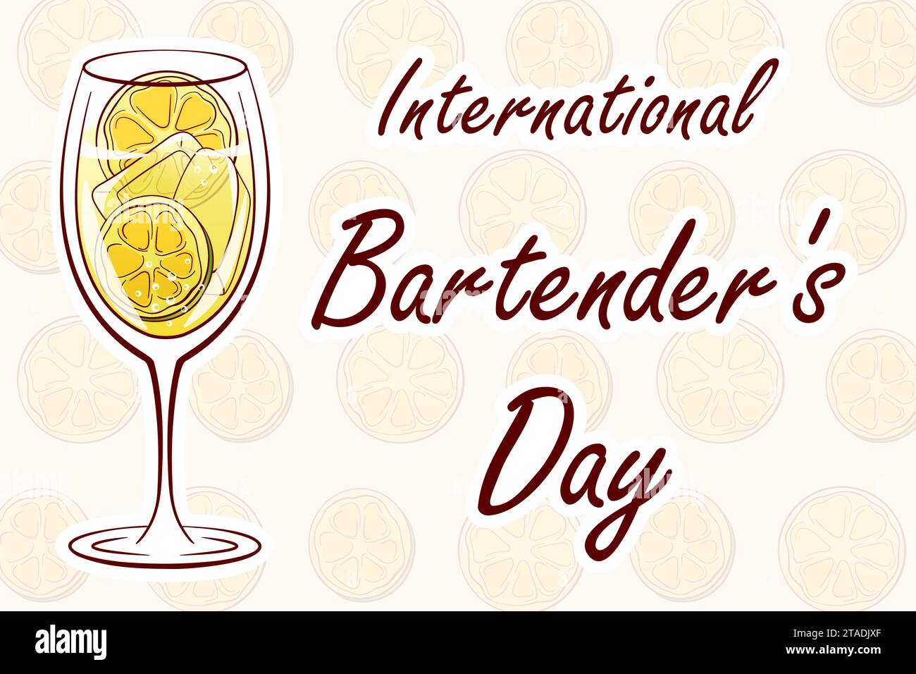 International Bartenders Day banner. 6 February. Template for ...