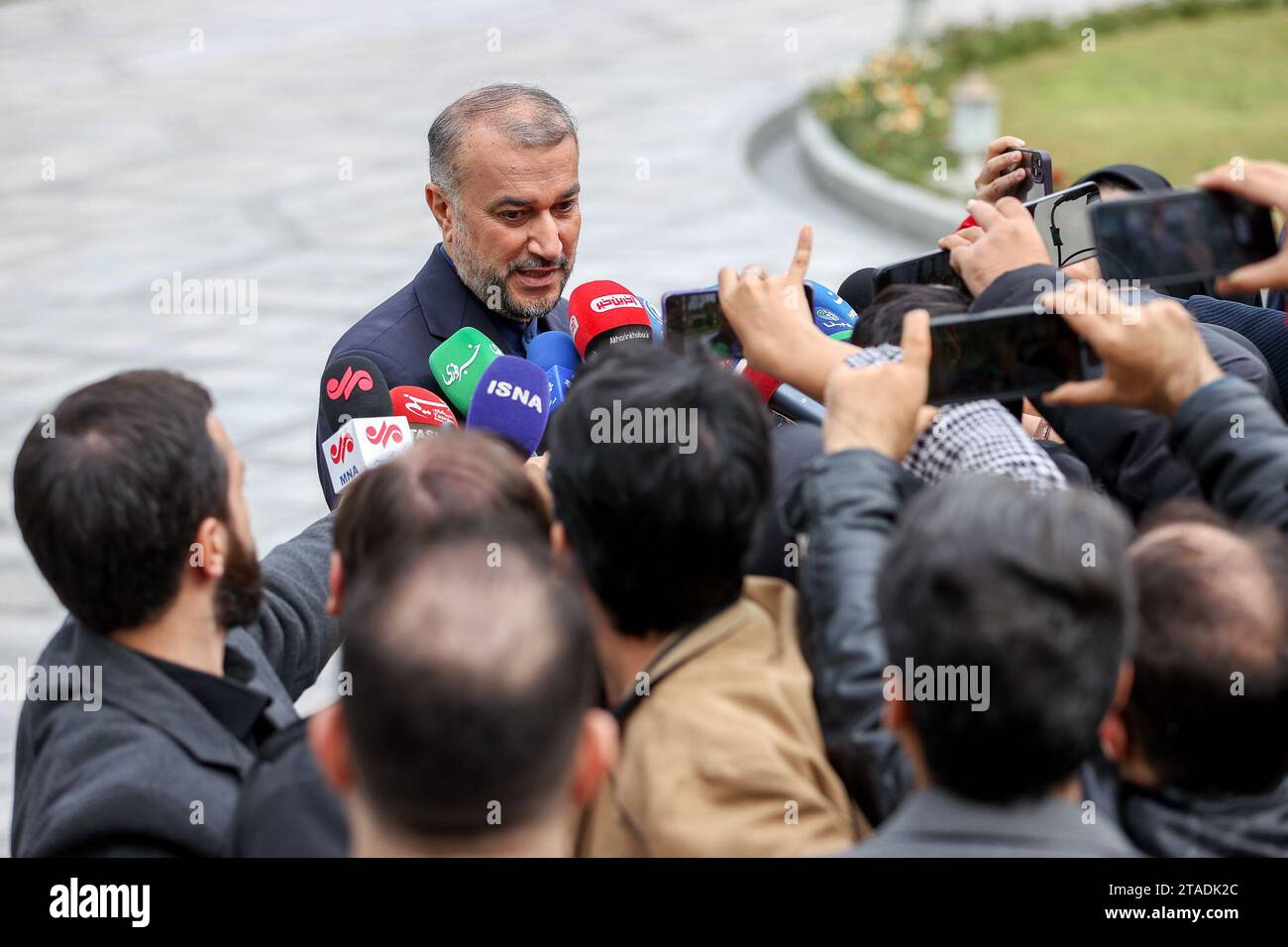 Tehran, Tehran, Iran. 29th Nov, 2023. Iranian Foreign Minister HOSSEIN AMIR-ABDOLLAHIAN speaks ...