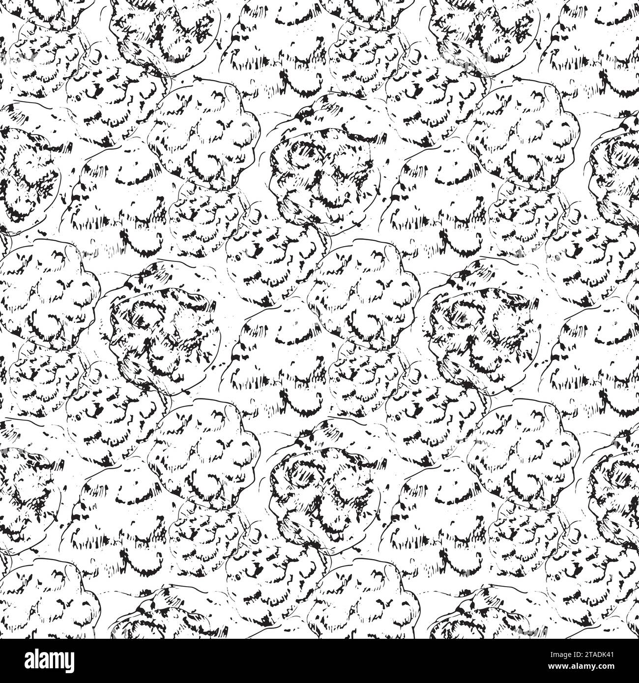 Vector abstract concrete texture background pattern. Hand-drawn black ...
