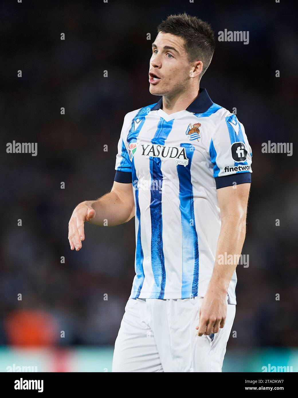 Igor Zubeldia of Real Sociedad looks on during the UEFA Champions ...