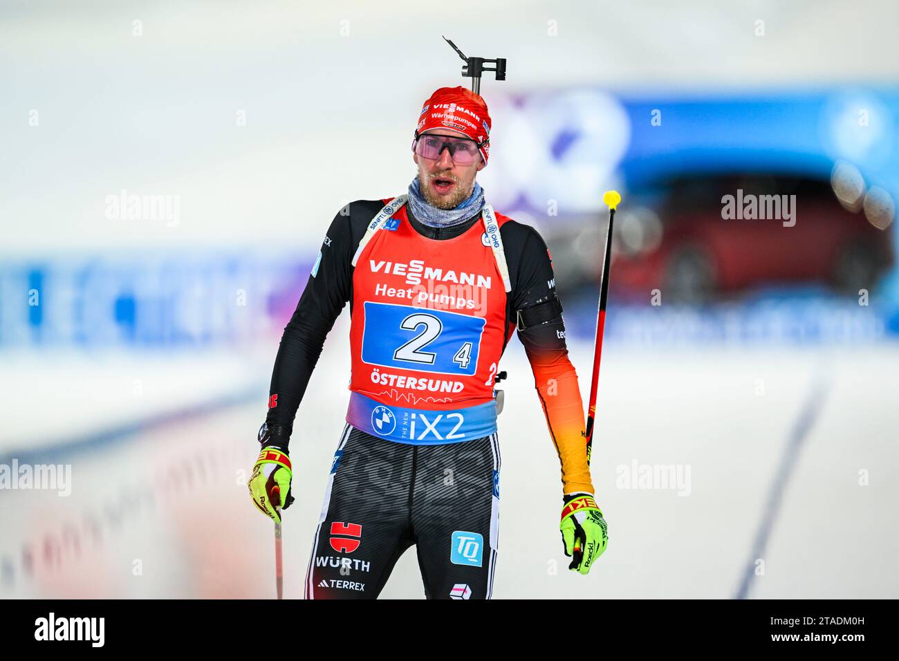 Germany's Roman Rees during the men's 4x7,5 km relay during the ...