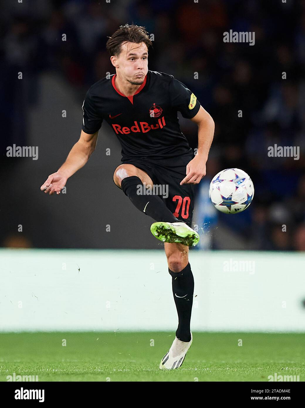 Amar Dedic of RB Salzburg in action during the UEFA Champions League ...