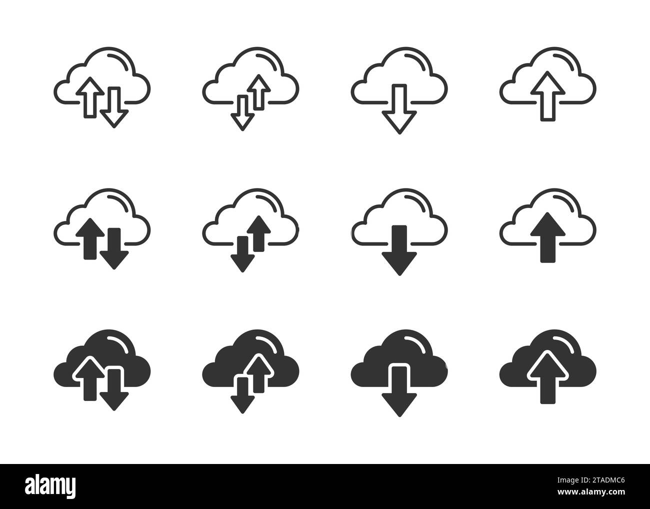 Cloud Uploading downloading icons set. Cloud service symbol. Vector ... Cloud Uploading downloading icons set. Cloud service symbol. Vector ...