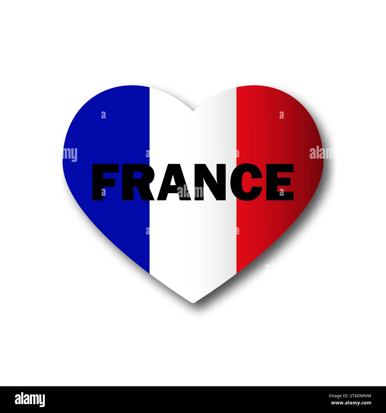 Heart flag france in hi-res stock photography and images - Alamy