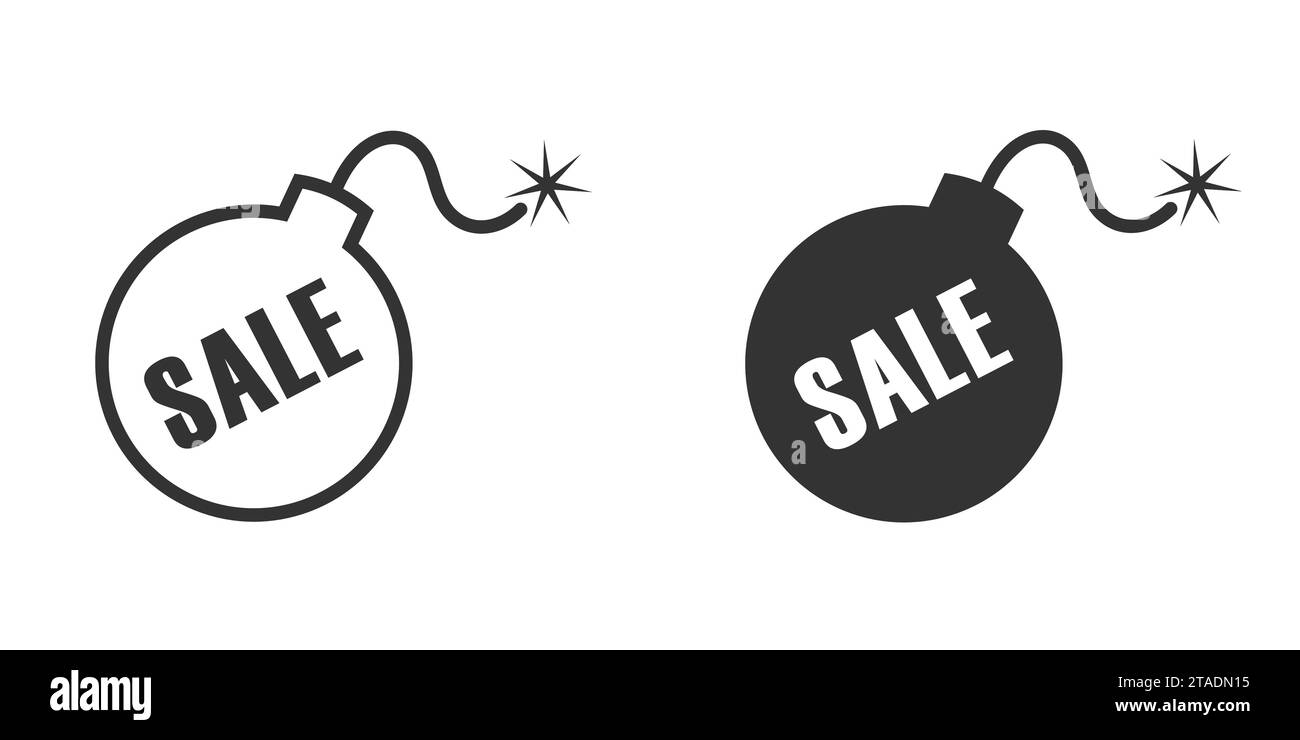 Sale bomb icon. Simple design. Vector illustration Stock Vector Image ...