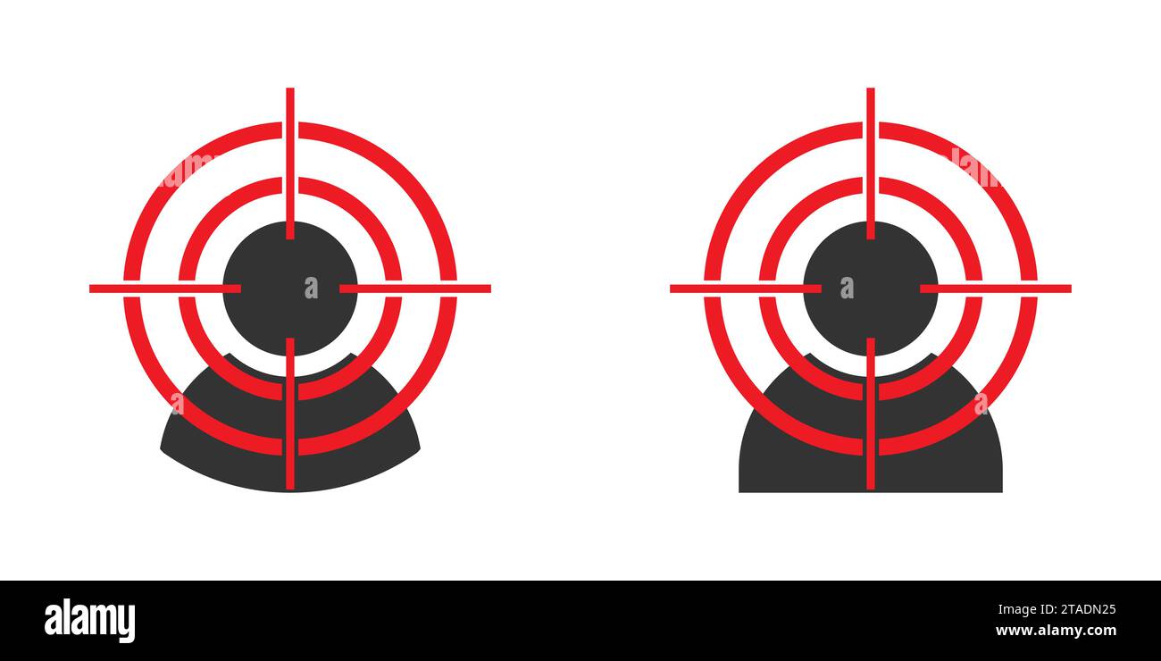 Person target icon. Flat vector illustration Stock Vector Image & Art ...