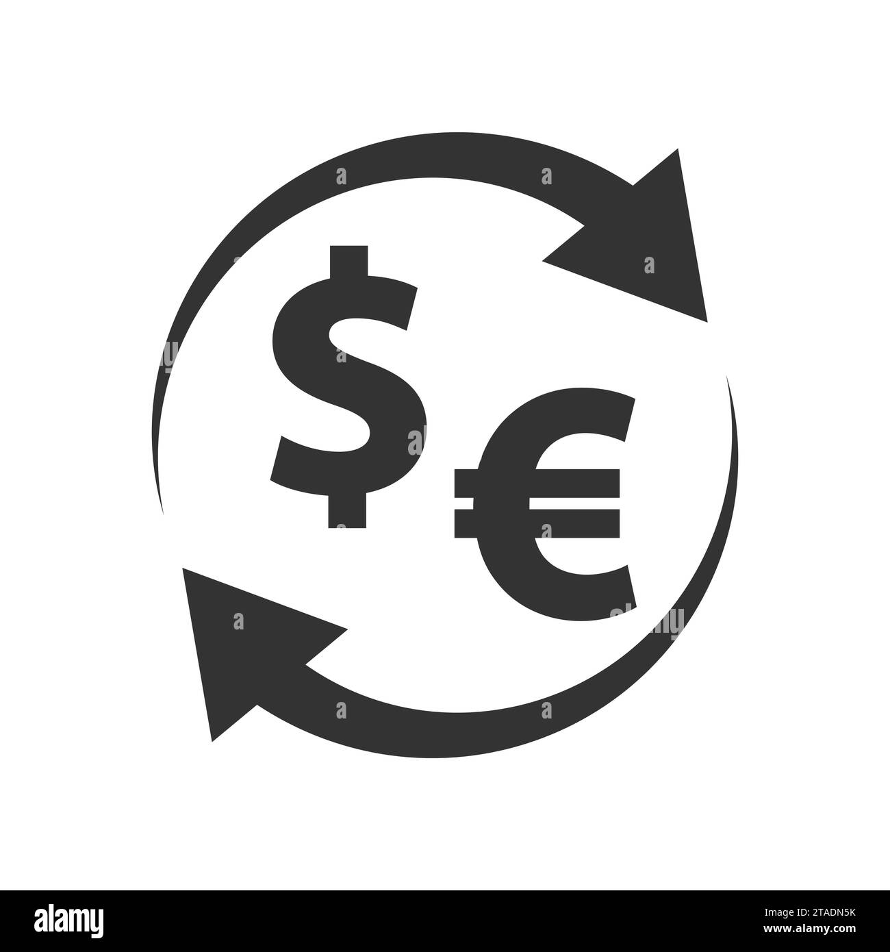 Currency exchange icon. Money conversion symbol. Dollar and euro sign ...