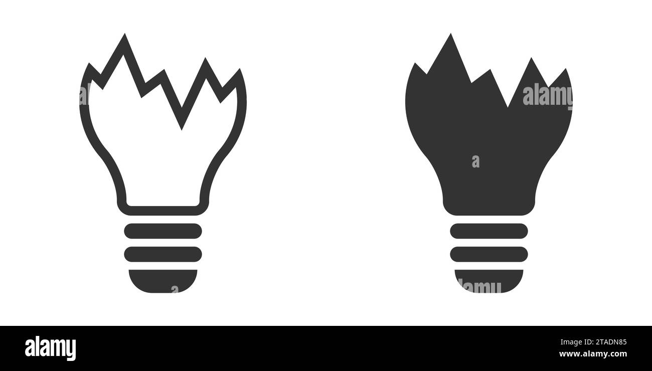 Broken lamp vector vectors Stock Vector Images - Alamy