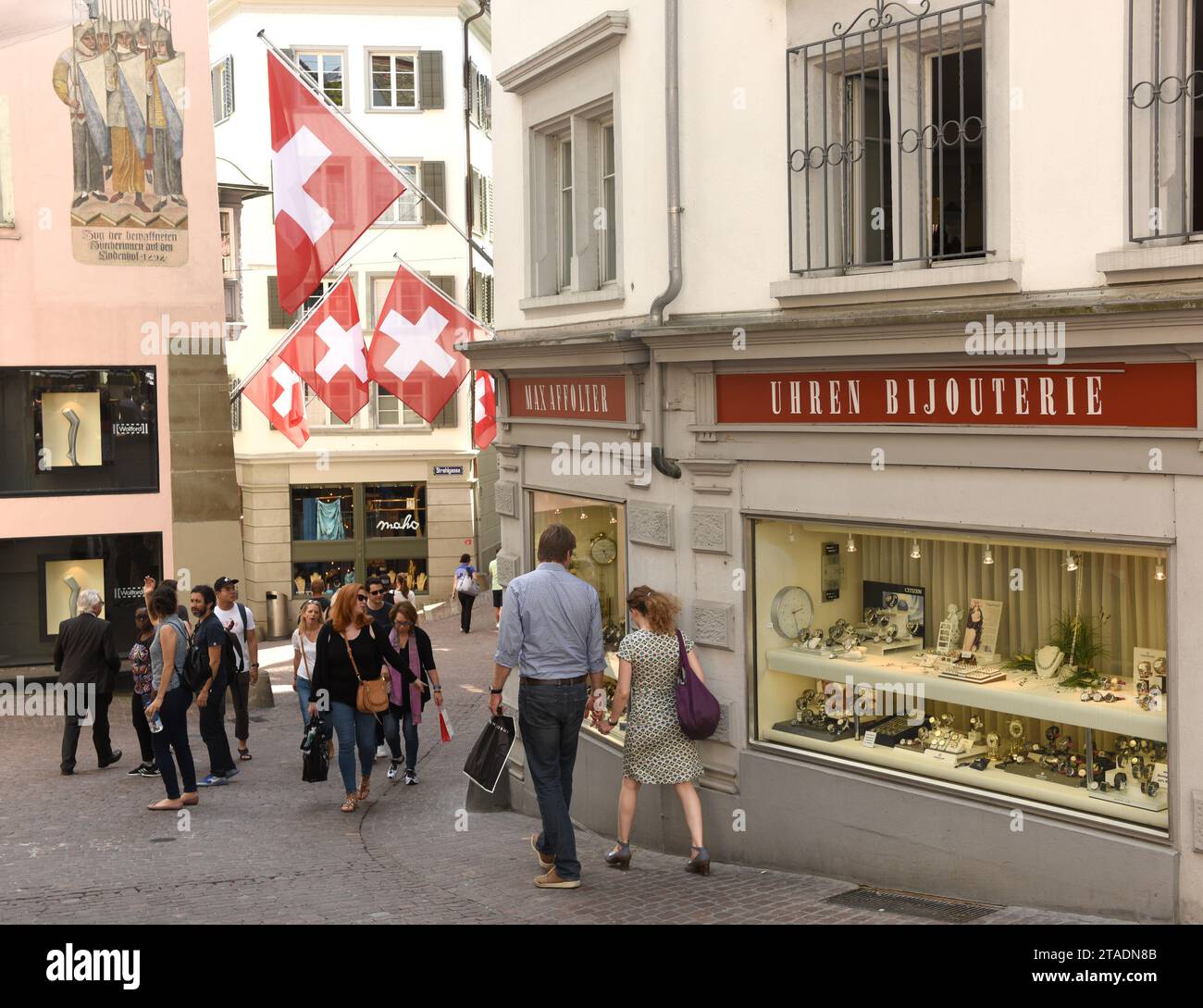 Zurich, Switzerland - June 03, 2017: People on the street of Zurich ... Zurich, Switzerland - June 03, 2017: People on the street of Zurich ...