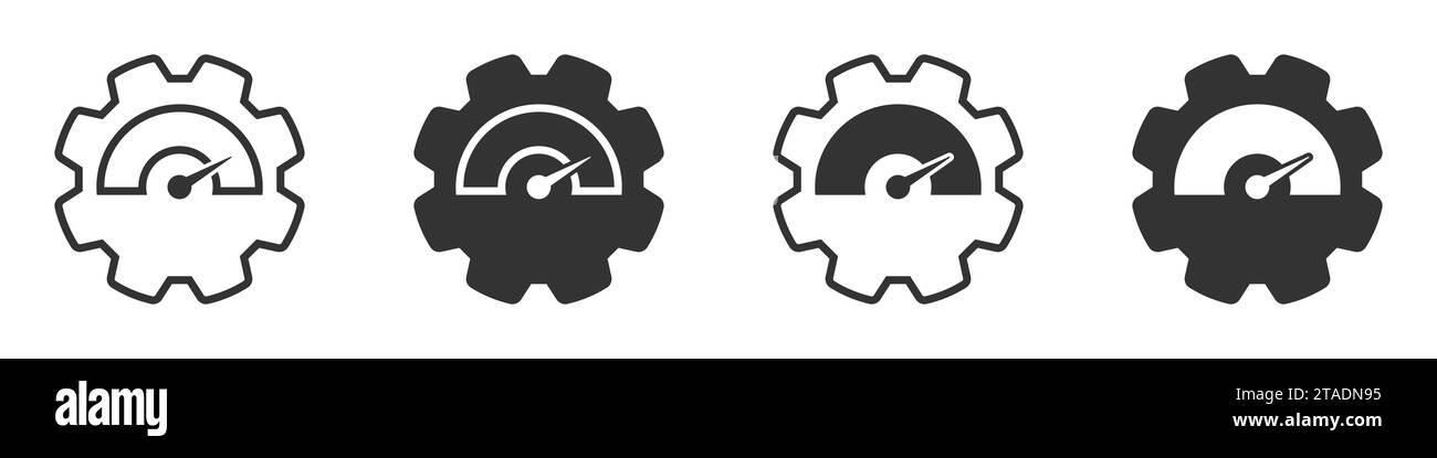 Potential icon set. Work performance evaluation. Vector illustration ...