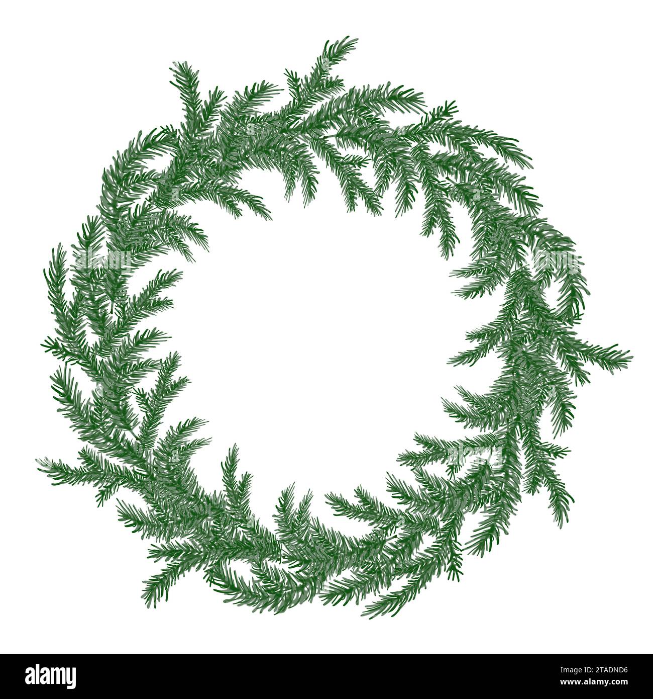 Watercolor pine branches christmas Stock Vector Images - Alamy