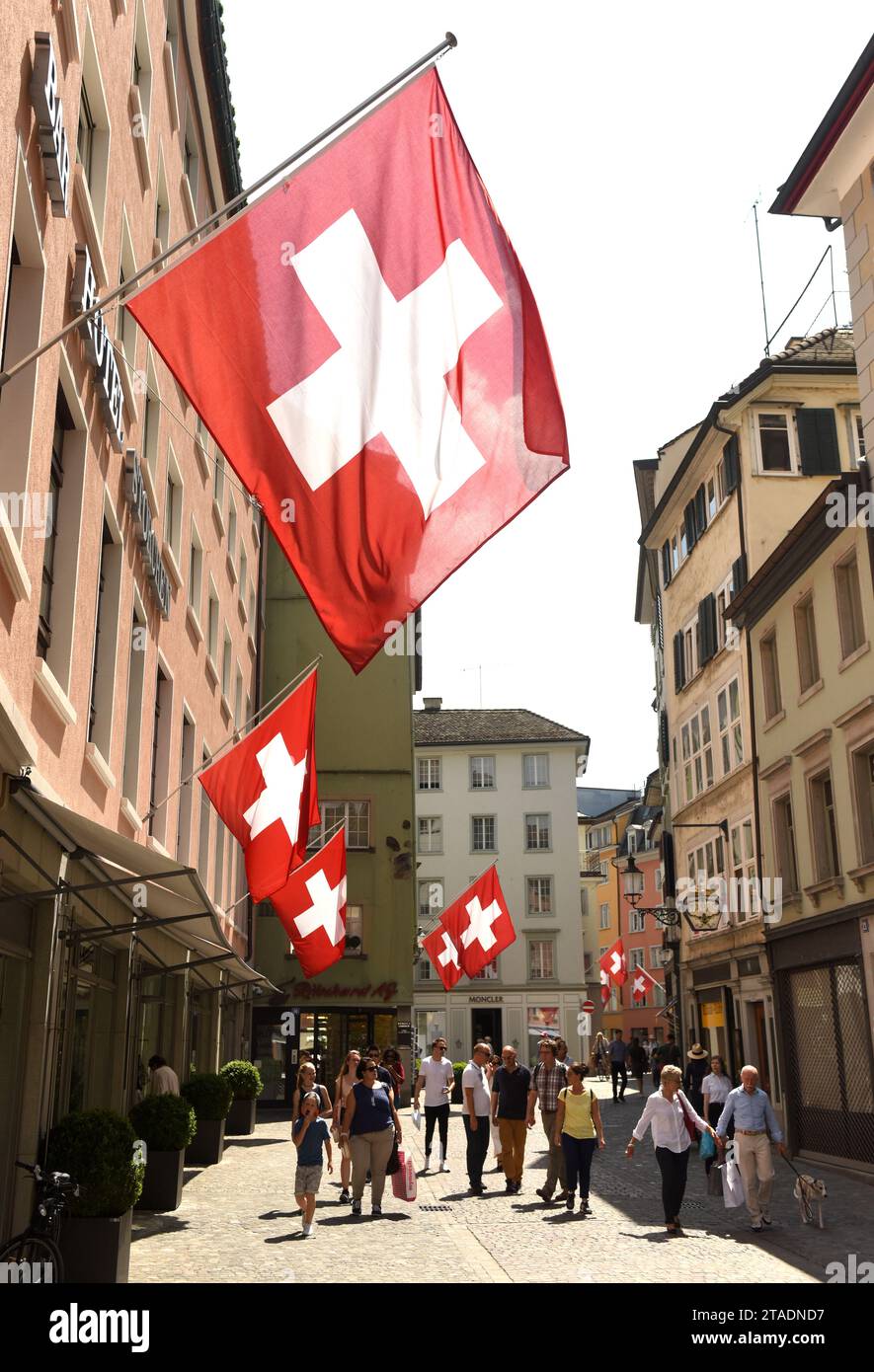 Zurich, Switzerland - June 03, 2017: People on the street of Zurich ... Zurich, Switzerland - June 03, 2017: People on the street of Zurich ...