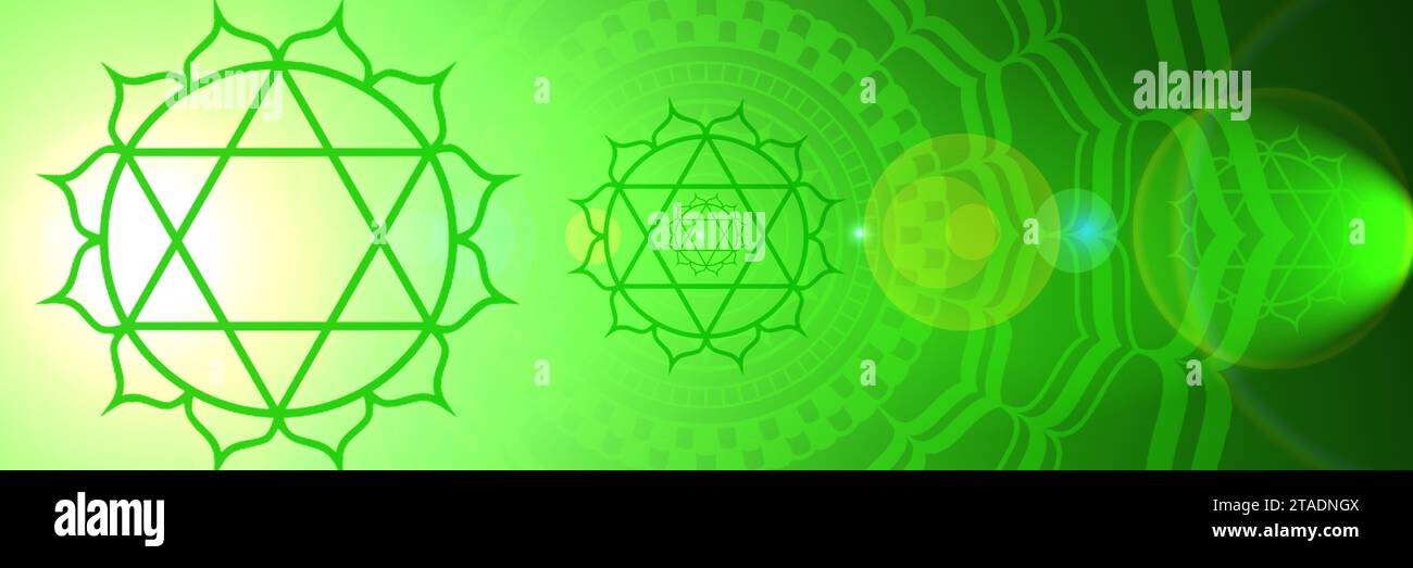 Background of the heart chakra, a sign of a spiritual energy center in ...