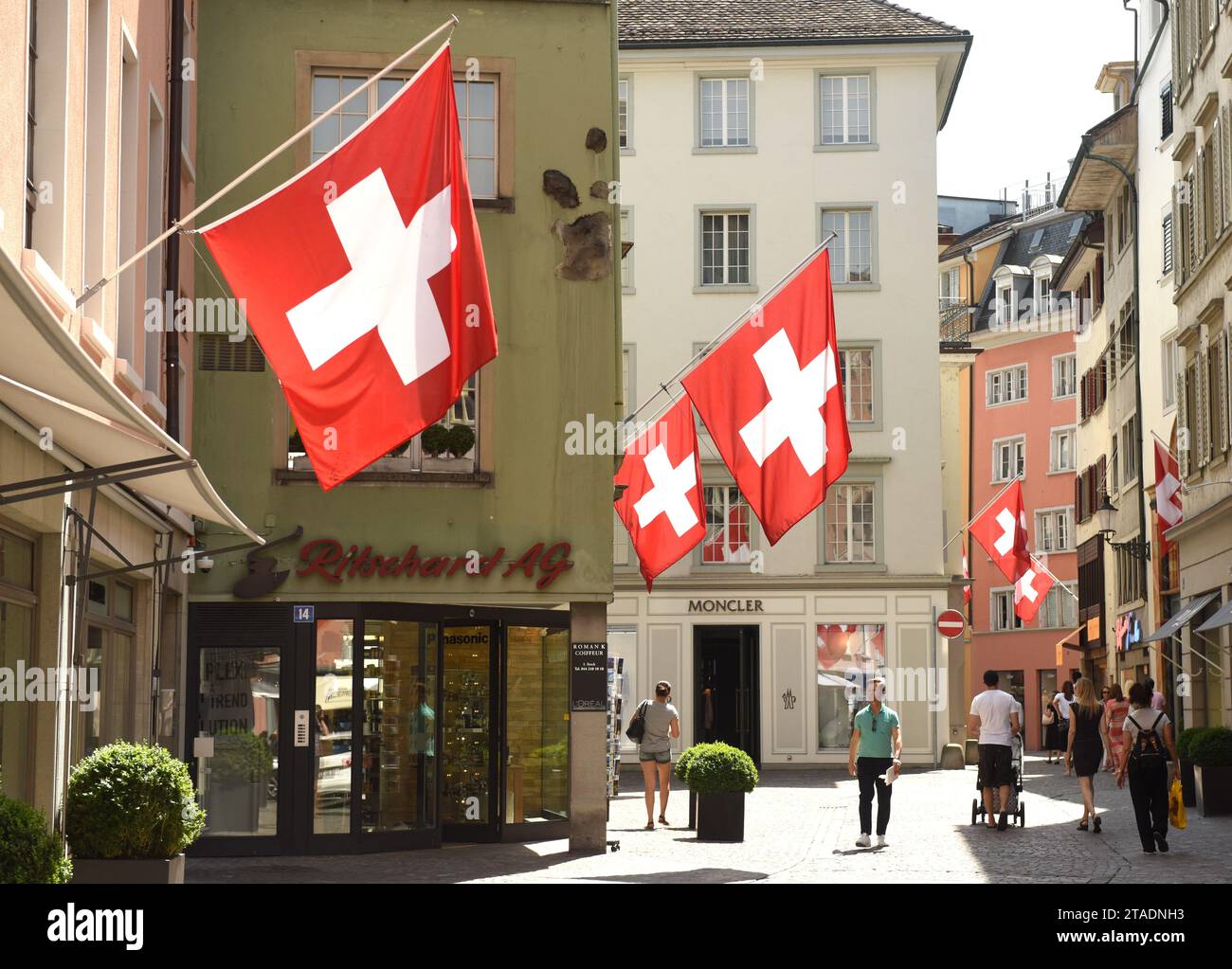 Zurich, Switzerland - June 03, 2017: People on the street of Zurich ... Zurich, Switzerland - June 03, 2017: People on the street of Zurich ...