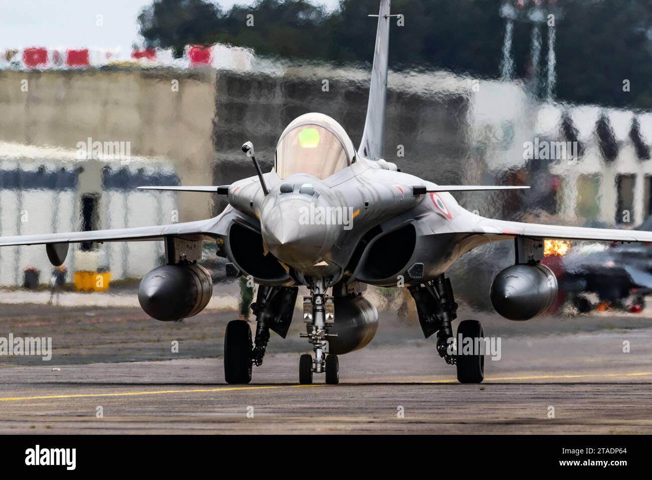 French Air Force Dassault Rafale fighter plane taxiing at Mont-De ...