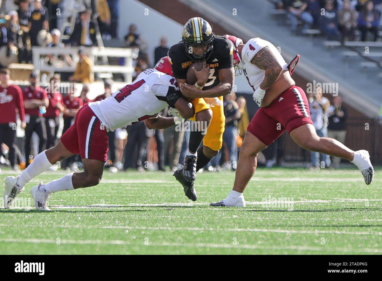 NOV 25, 2021: Southern Miss Golden Eagles quarterback Ethan Crawford ...