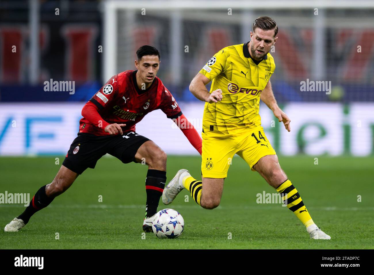 Milan, Italy. 28 November 2023. Niclas Fullkrug of Borussia Dortmund ...