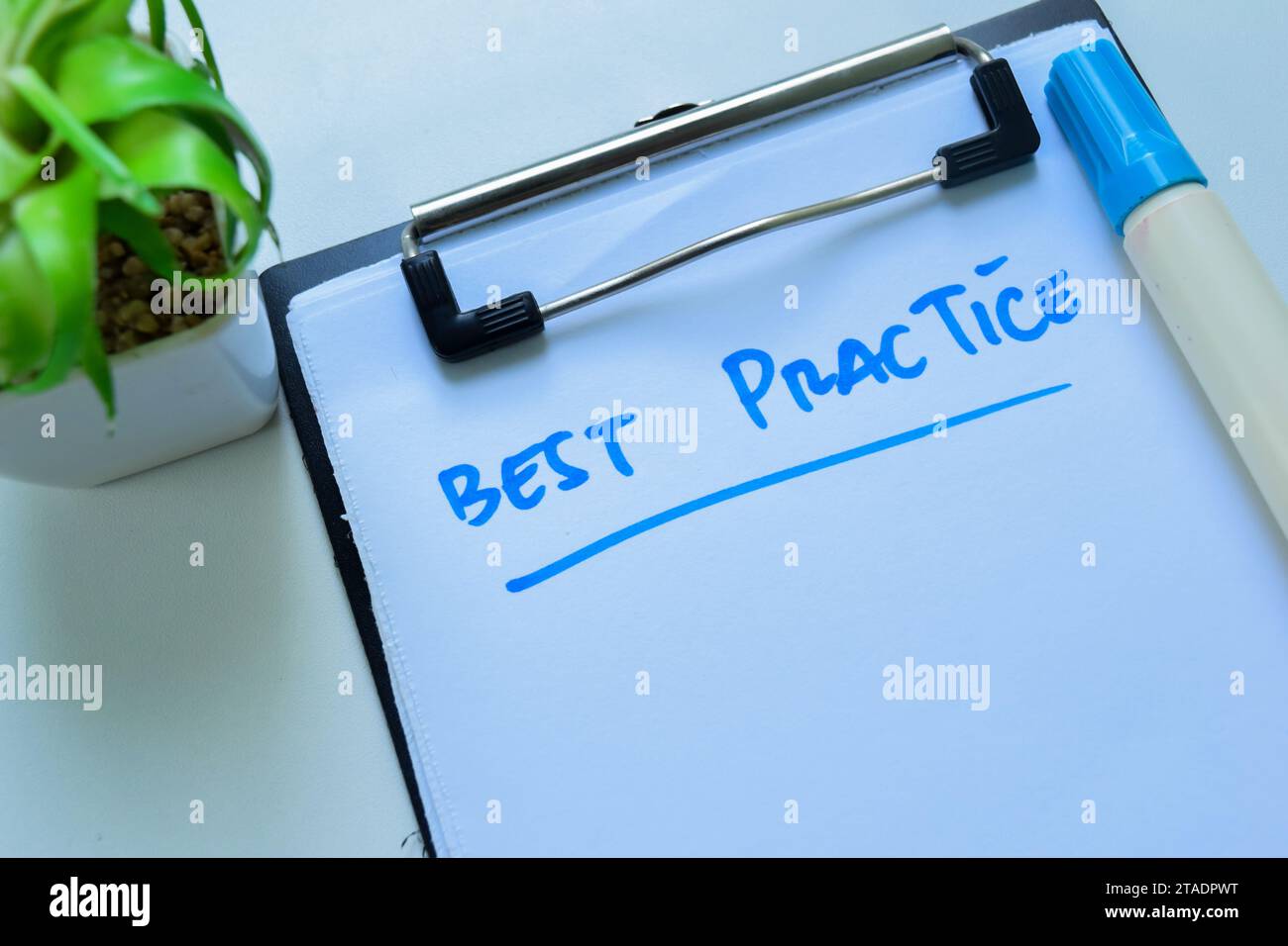 Concept of Best Practice write on paperwork isolated on white ...