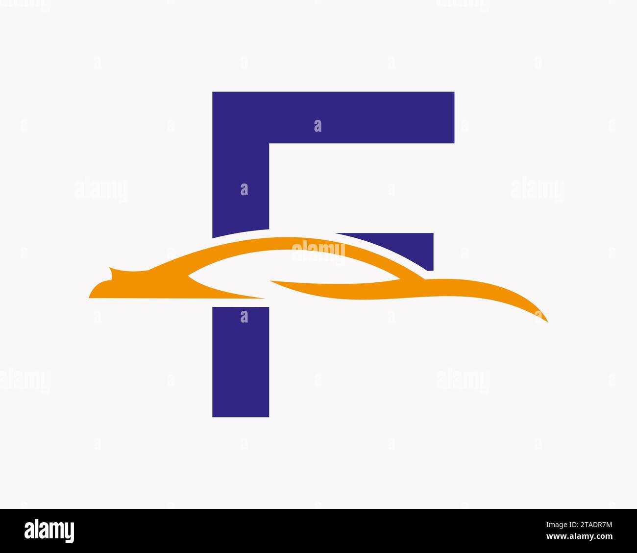Car Logo On Letter F, Car and Alphabet Combination Stock Vector Image ...
