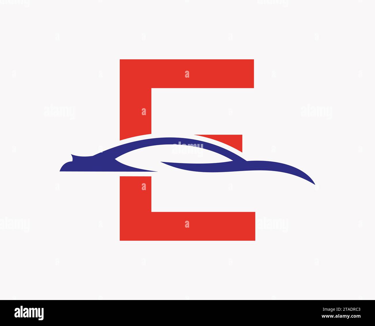 Car Logo On Letter E, Car and Alphabet Combination Stock Vector Image ...
