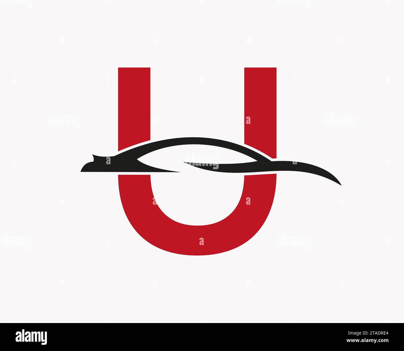 Car Logo On Letter U, Car and Alphabet Combination Stock Vector Image ...