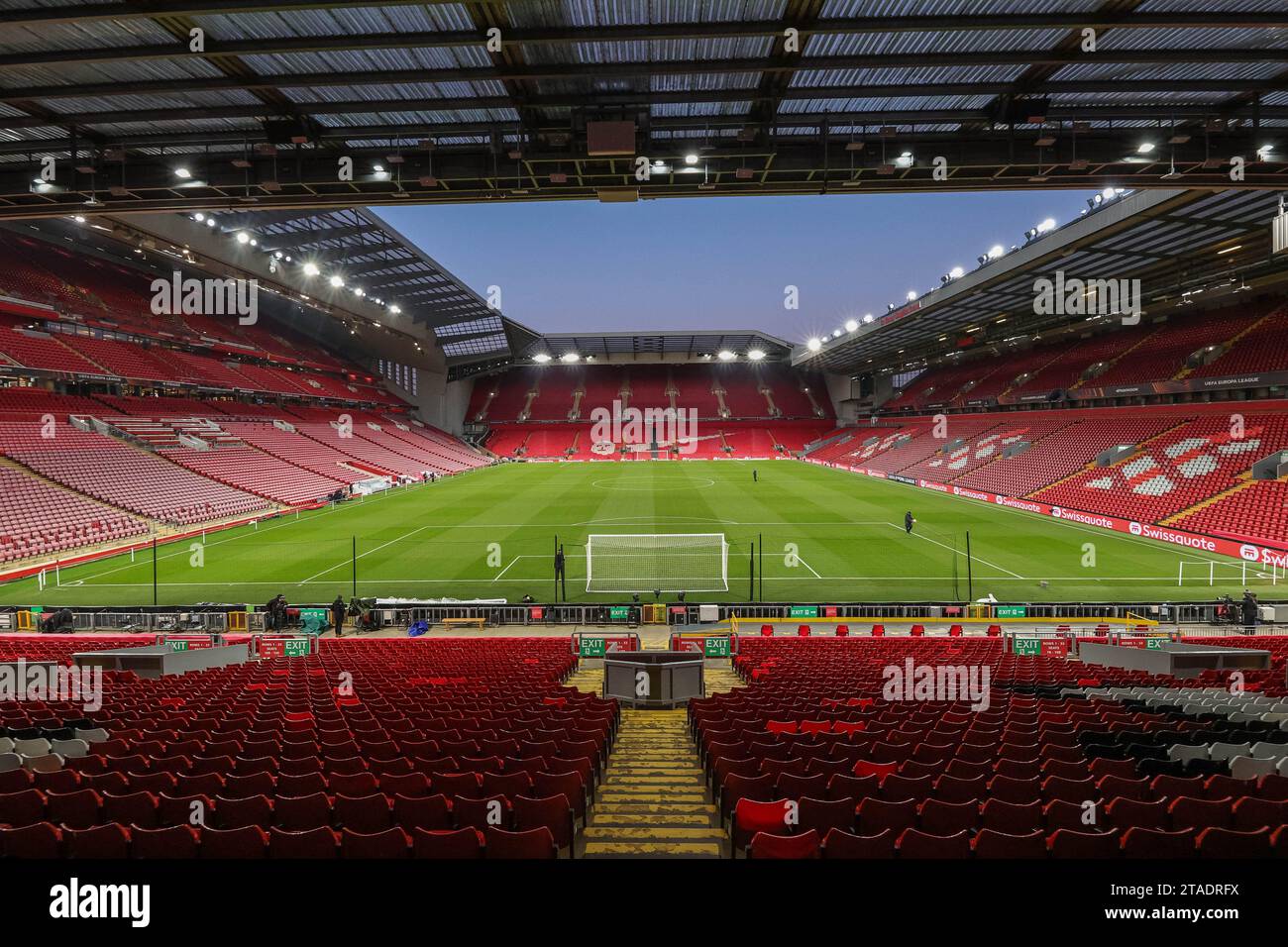 A general view of Anfield ahead of the UEFA Europa League match ...