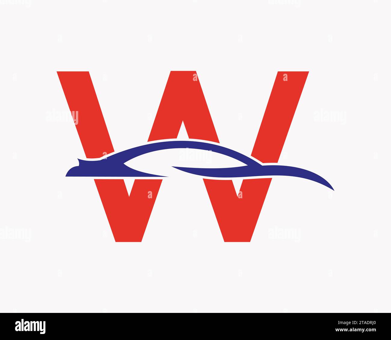 Car Logo On Letter W, Car and Alphabet Combination Stock Vector Image ...