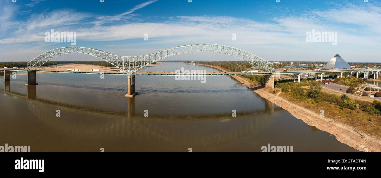 Memphis, TN - 23 October 2023: Panoramic view of Memphis Tennessee with ...