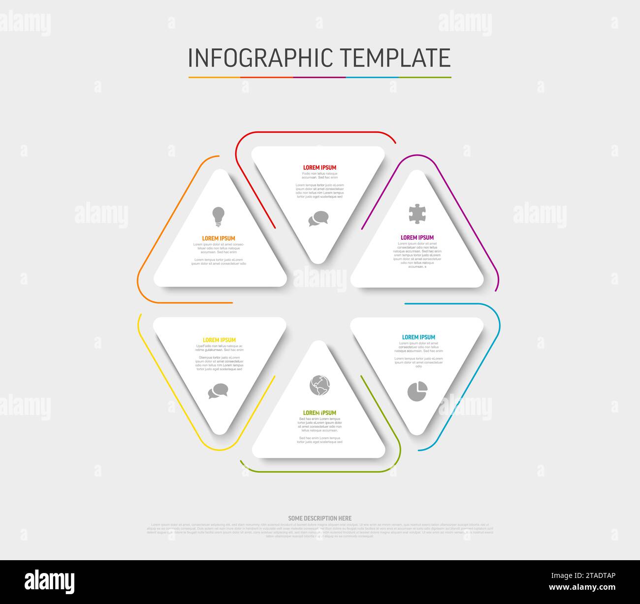 Vector multipurpose Infographic template with title and six elements ...