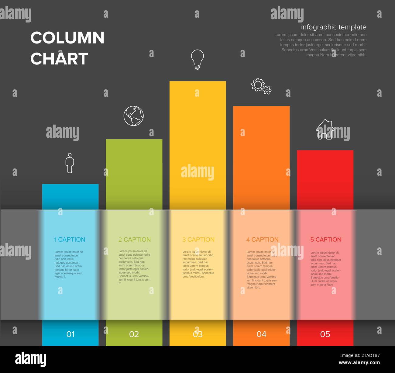 Vector Infographic report template design with labels and column ...