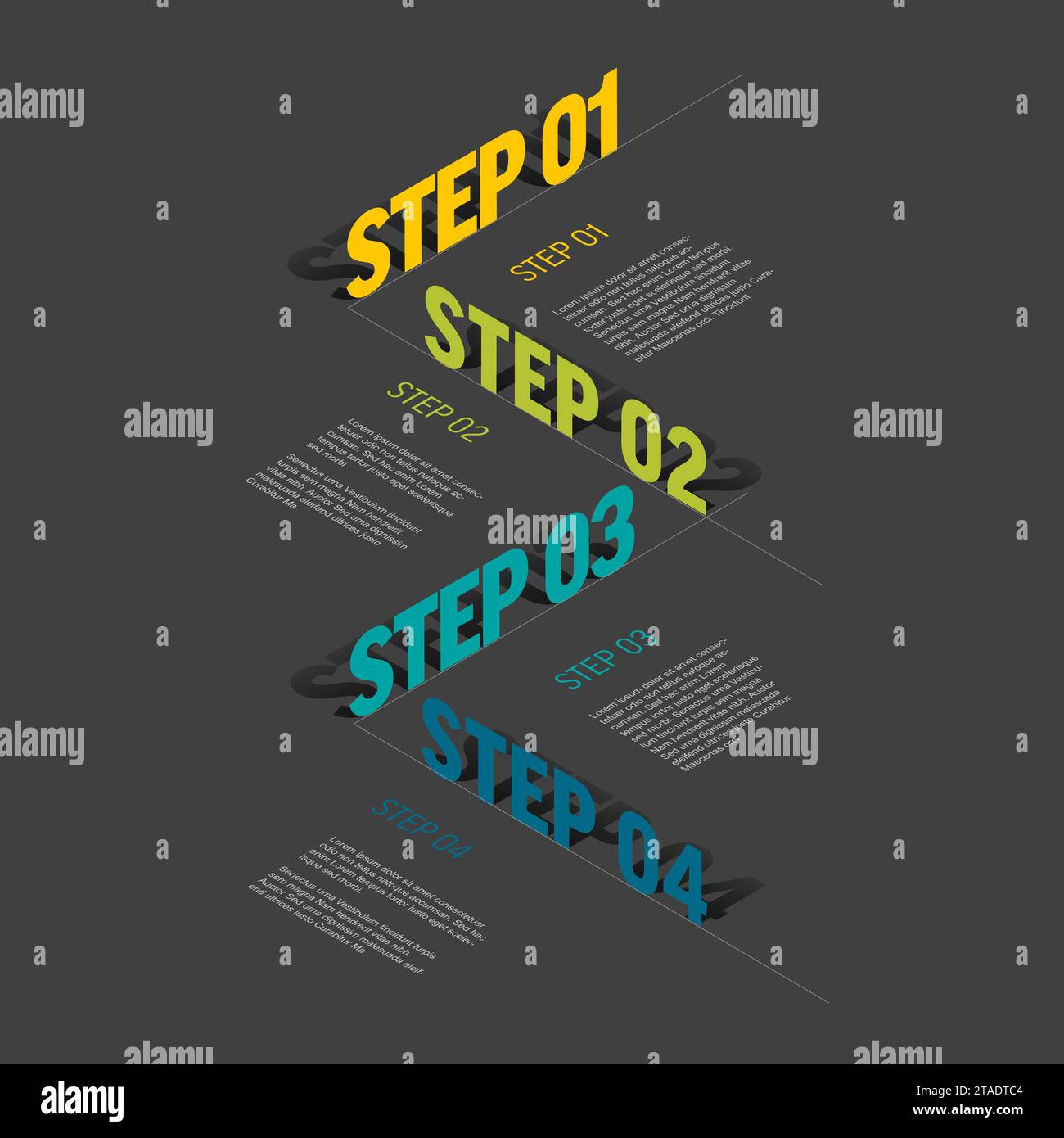 Vector Infographic vertical steps diagram template for workflow, business schema or procedure ...