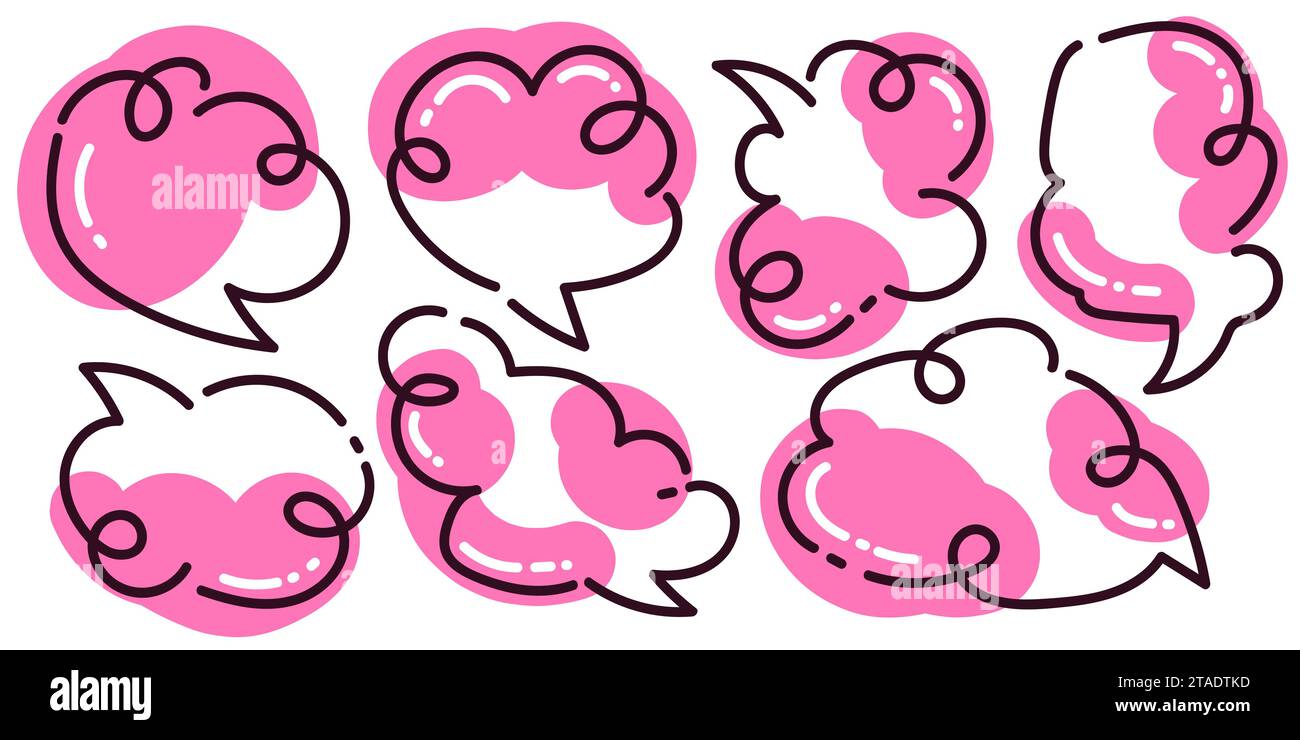 Pink speech bubble Stock Vector Images - Alamy