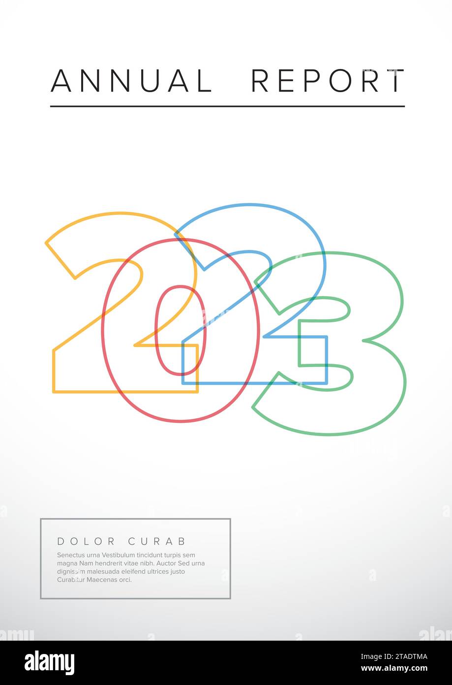 Vector light abstract annual report cover template with sample text and ...